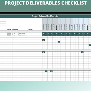 Project Deliverables Checklist | Digital Planner Milestone Checklist ...