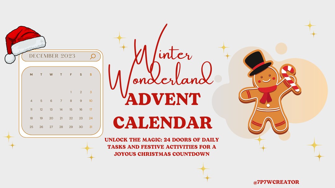 Winter Wonderland Advent Calendar I Do It Yourself I Digital Advent ...