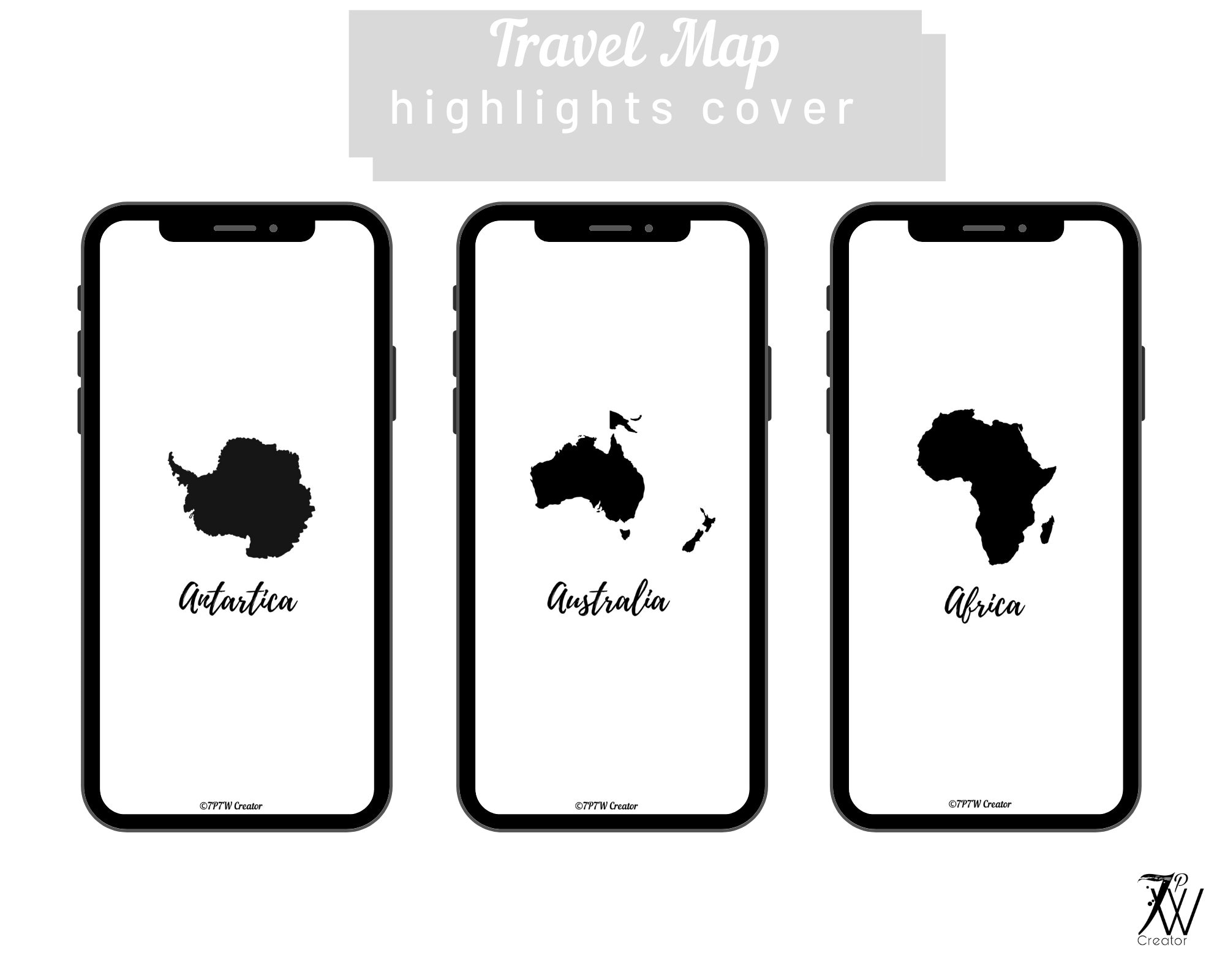 Instagram European Travel Map Highlight Covers - Etsy.de