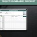 Project Deliverables Checklist | Digital Planner Milestone Checklist ...