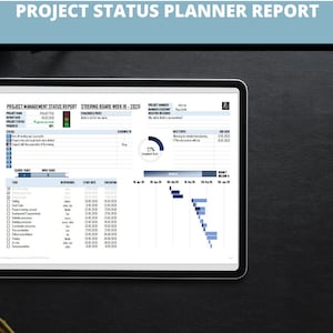 Project Status Planner Report A4 | Digital Planner Report Printable ...