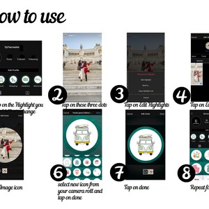 Instagram European Travel Map Highlight Covers - Etsy.de