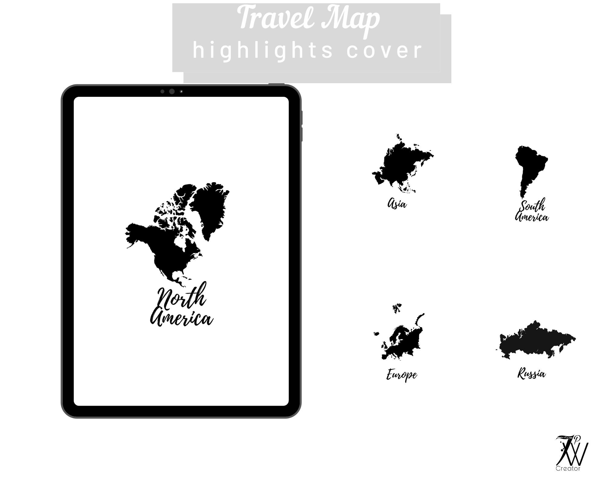 Instagram European Travel Map Highlight Covers - Etsy.de