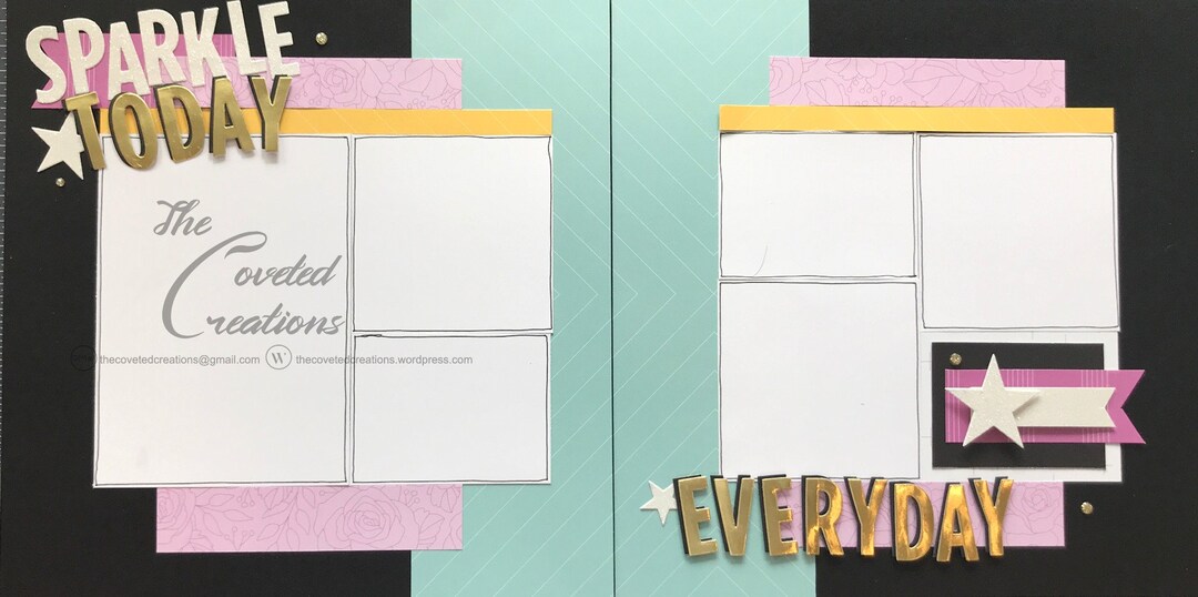 Sparkle Today 2 Page Layout Precut Kit - Etsy