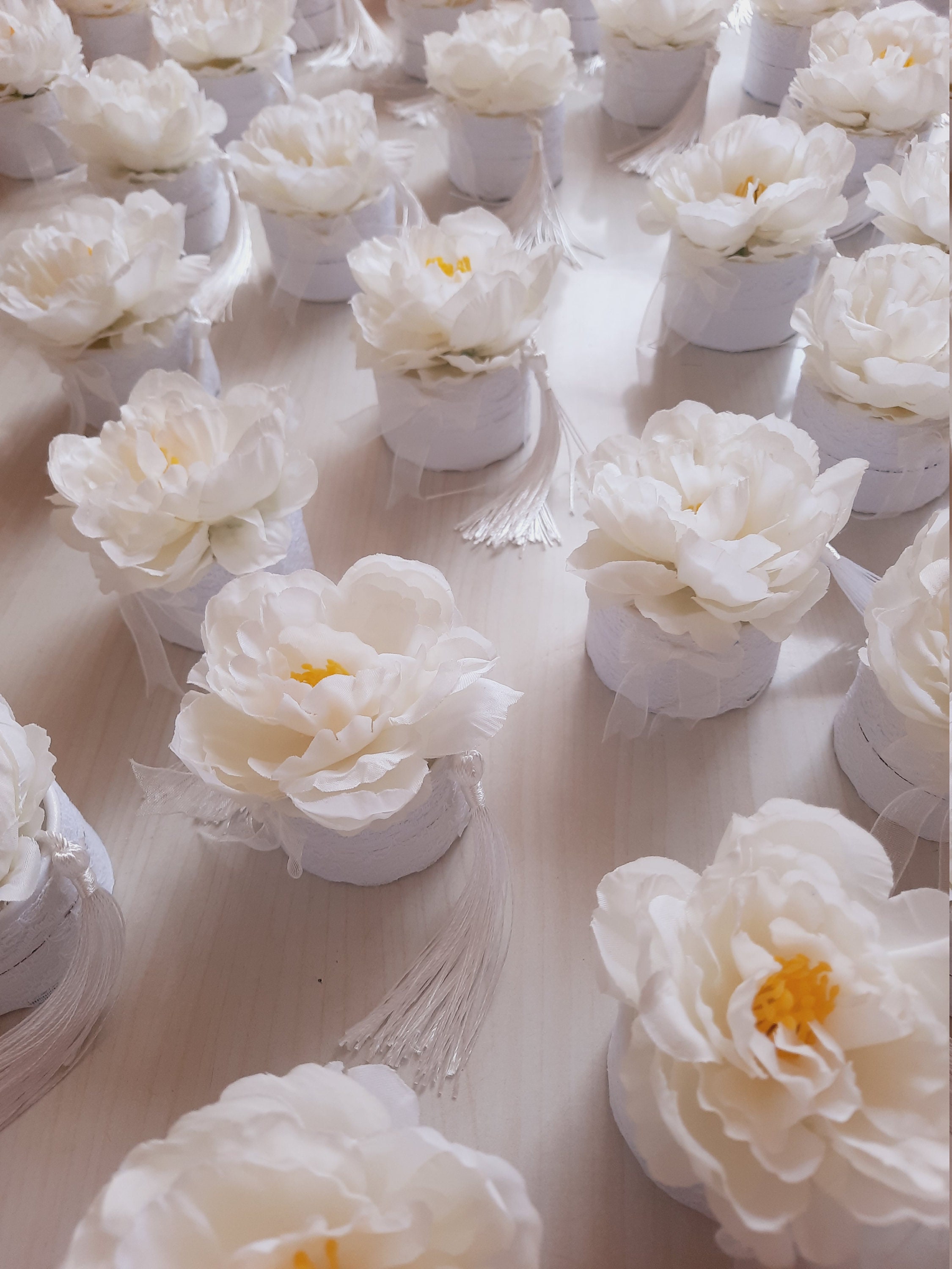 Wedding Favor White Rose Favor Lace Favorthank You - Etsy