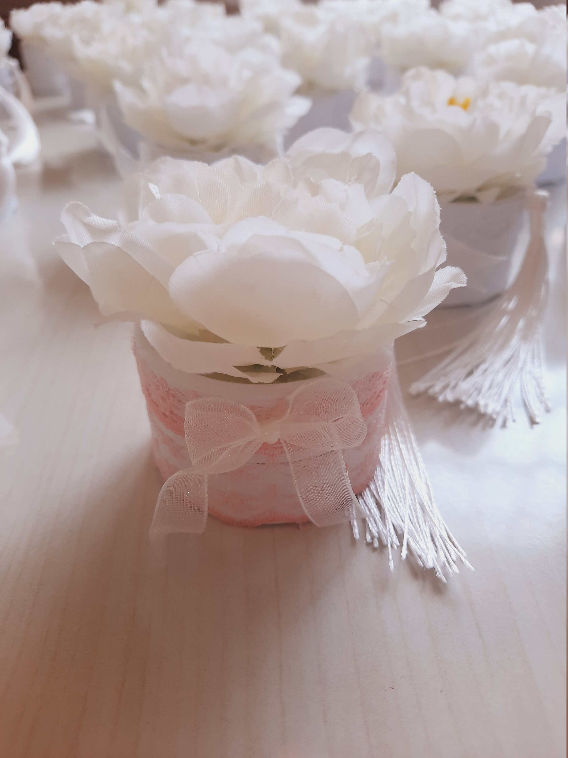 Wedding Favor White Rose Favor Lace Favorthank You - Etsy