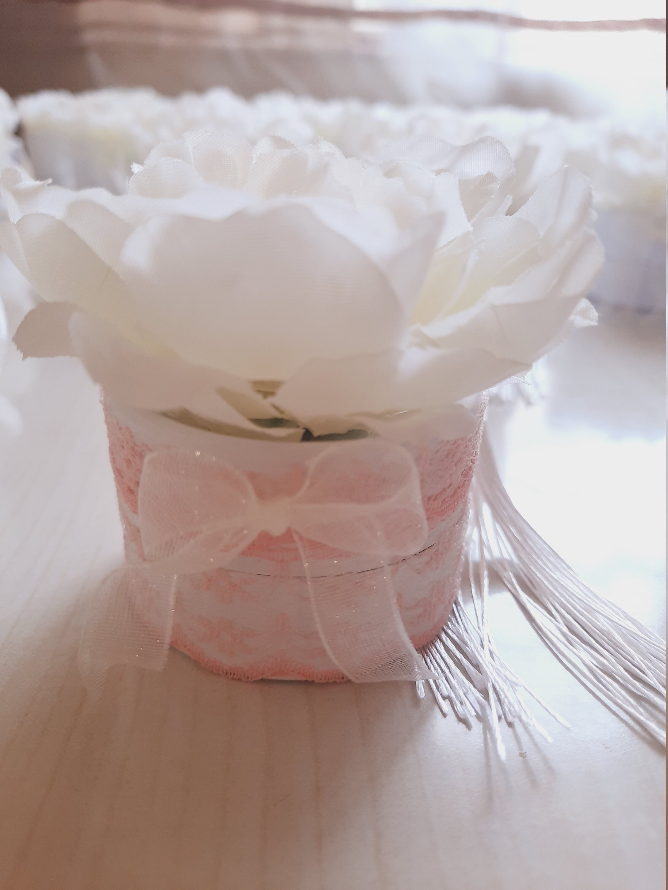 Wedding Favor White Rose Favor Lace Favorthank You - Etsy