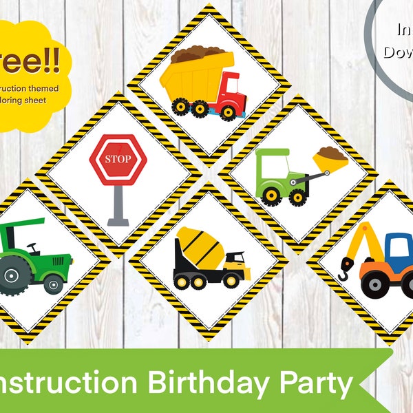 Free Printable Construction Party Signs - Etsy