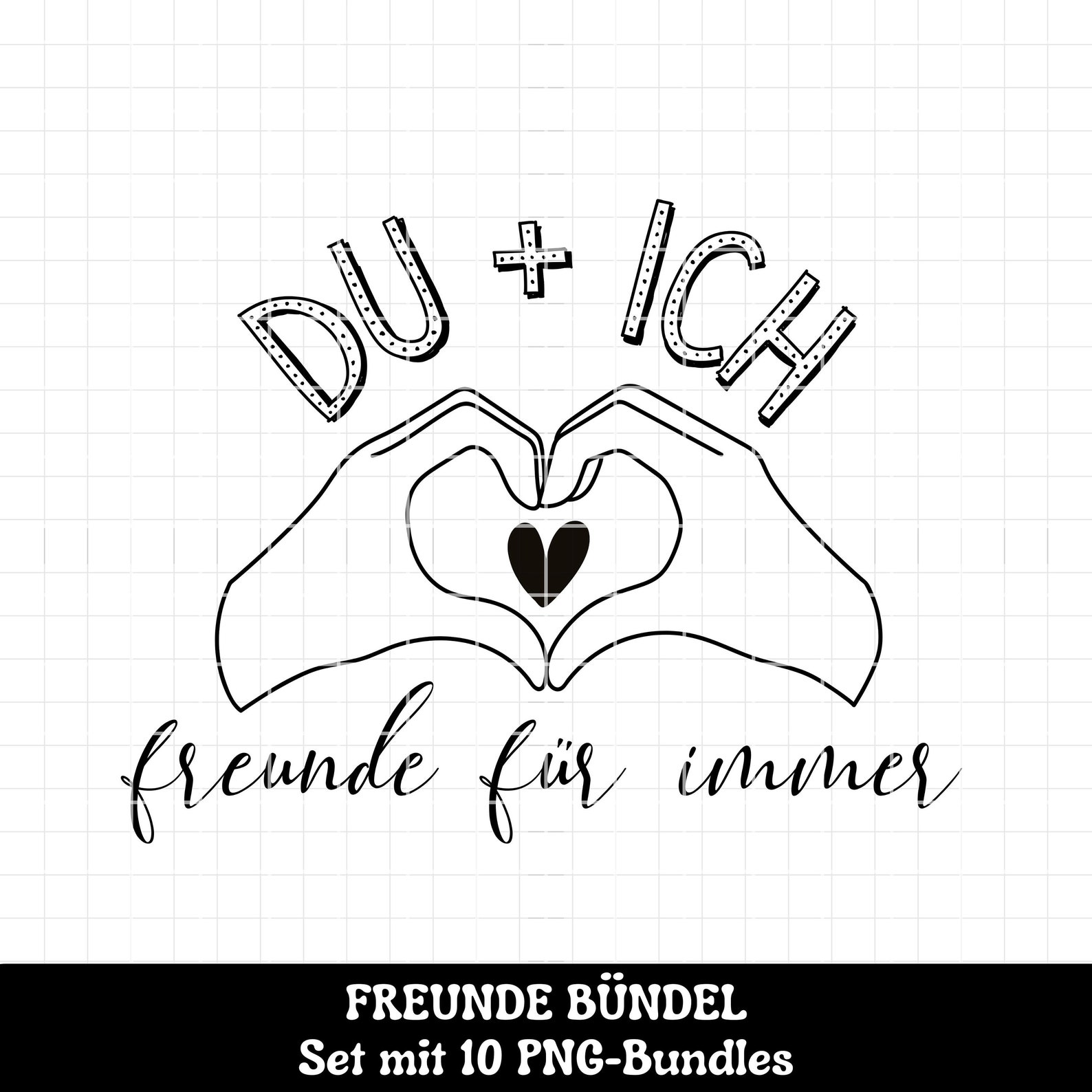 German Best Friends BFF Png Files, 10 Beste Freundin Schwester Png ...