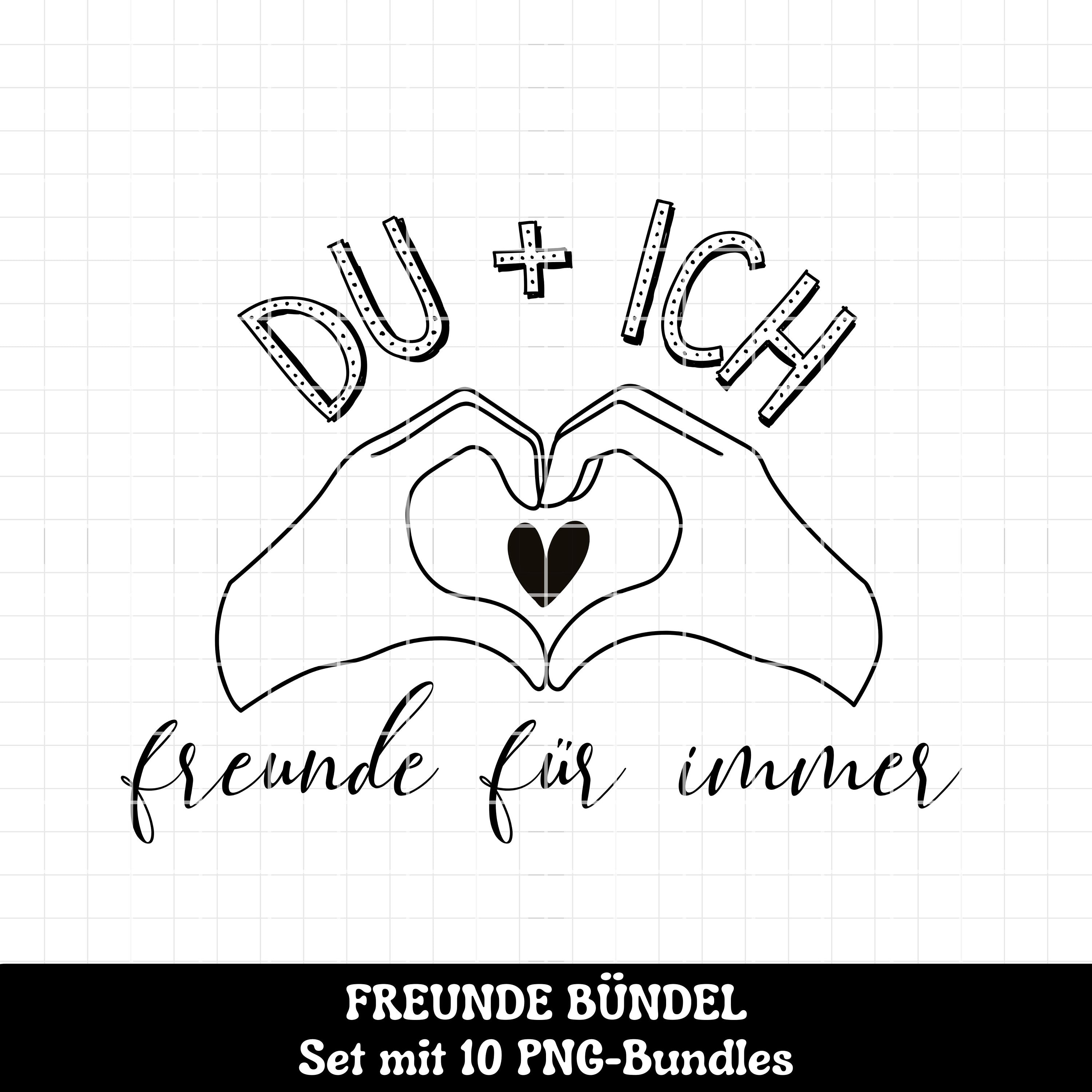 German Best Friends BFF Png Files, 10 Beste Freundin Schwester Png ...