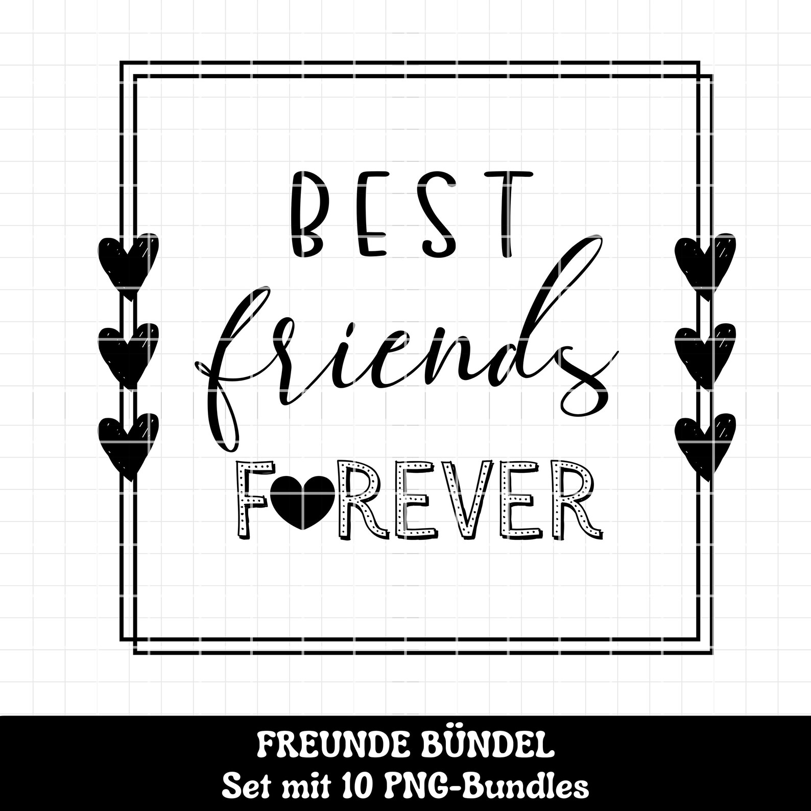 German Best Friends BFF Png Files, 10 Beste Freundin Schwester Png ...