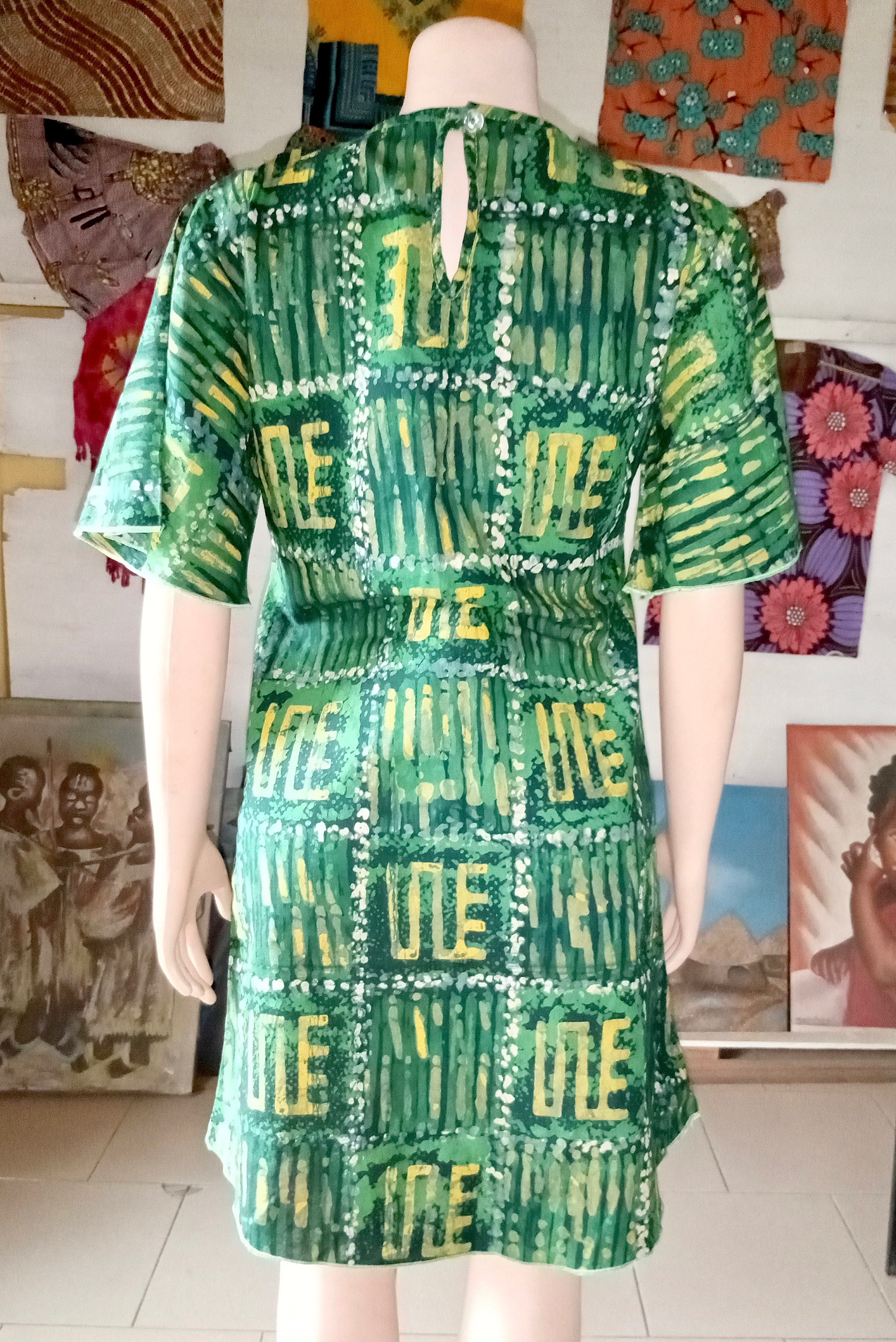 Ghanaian Batik Dress - Etsy