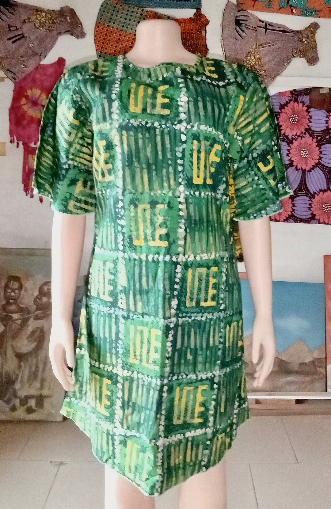 Ghanaian Batik Dress - Etsy