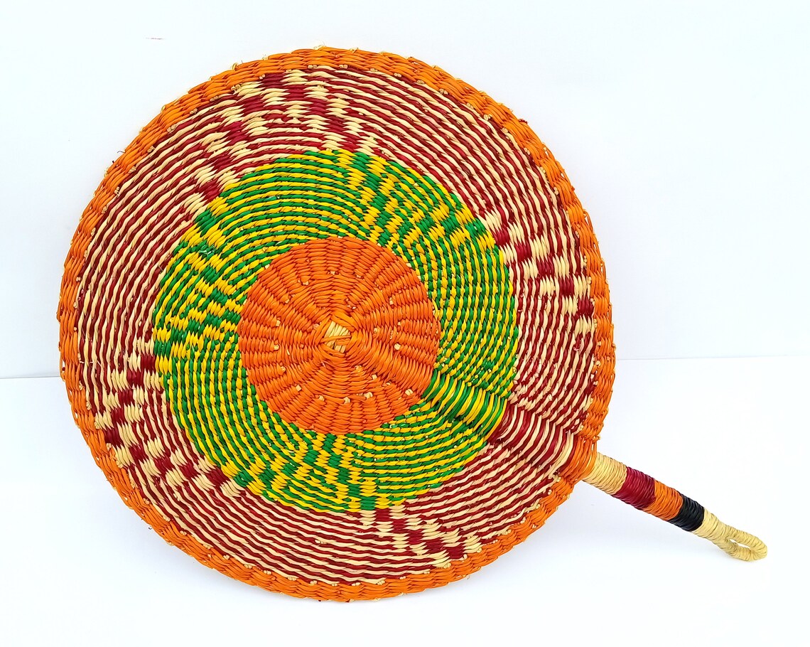Handmade Artisanal Fan From Ghanalarge Size Round Bolga - Etsy UK