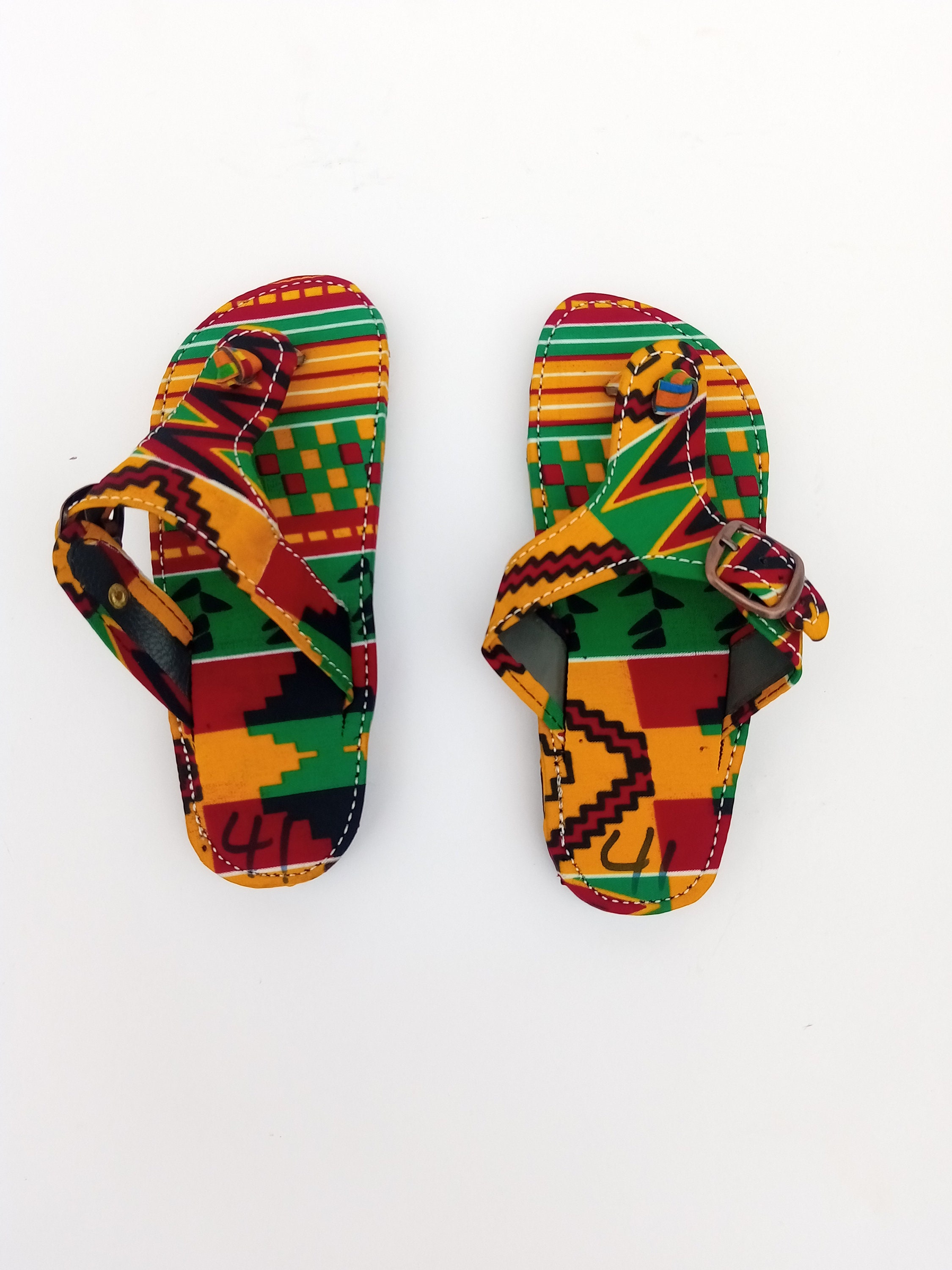 Ghanaian Ladies Kente Slippers for Kids Kente Slippers. - Etsy