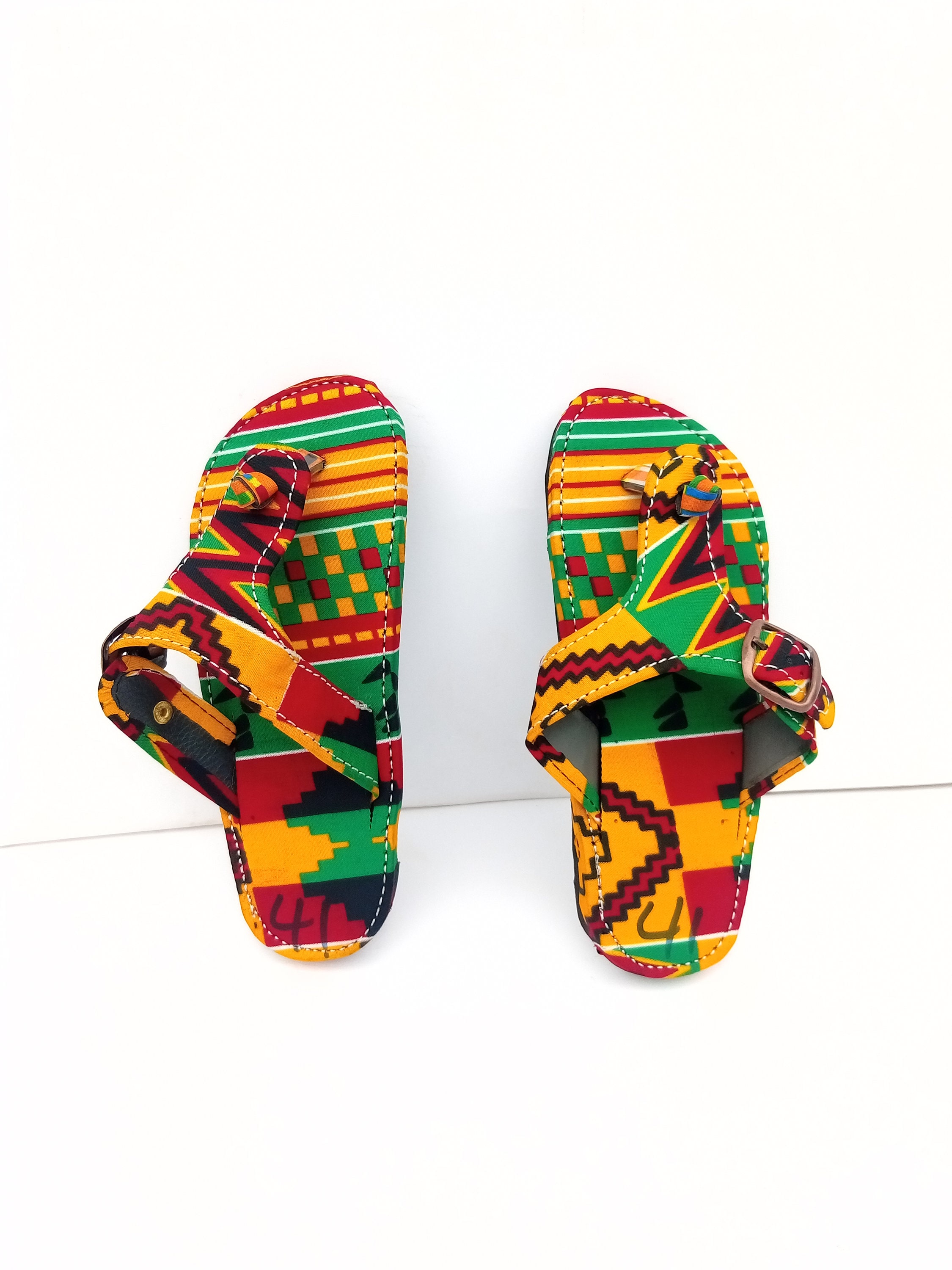 Ghanaian Ladies Kente Slippers for Kids Kente Slippers. - Etsy