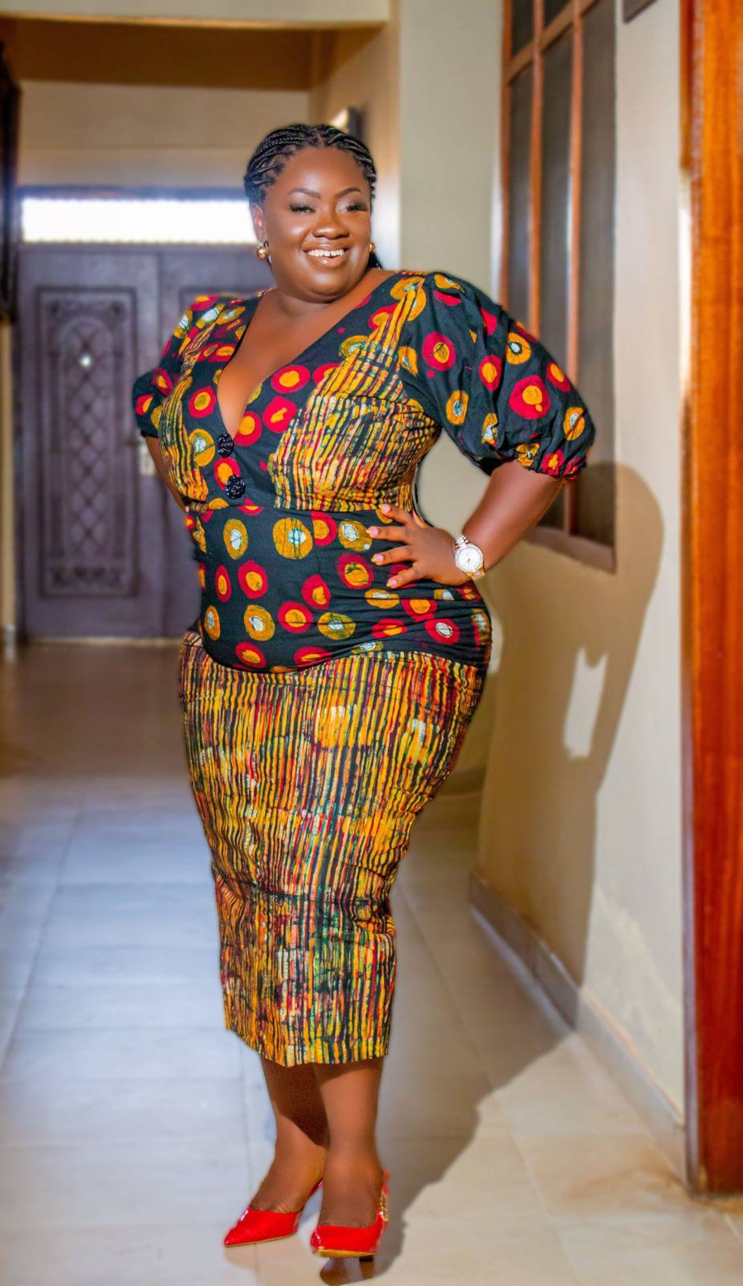 Ghanaian Batik Dress - Etsy