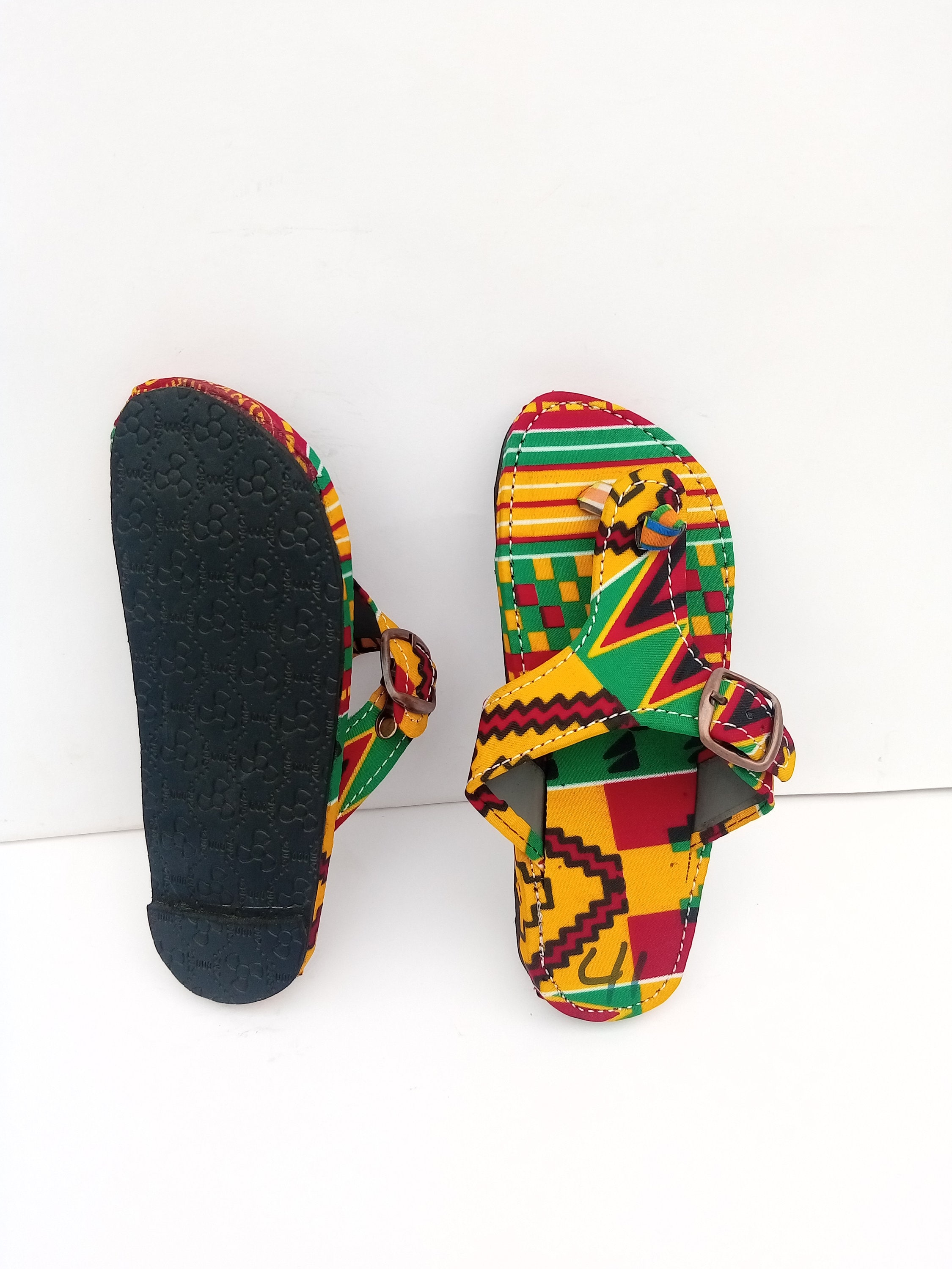 Ghanaian Ladies Kente Slippers for Kids Kente Slippers. - Etsy