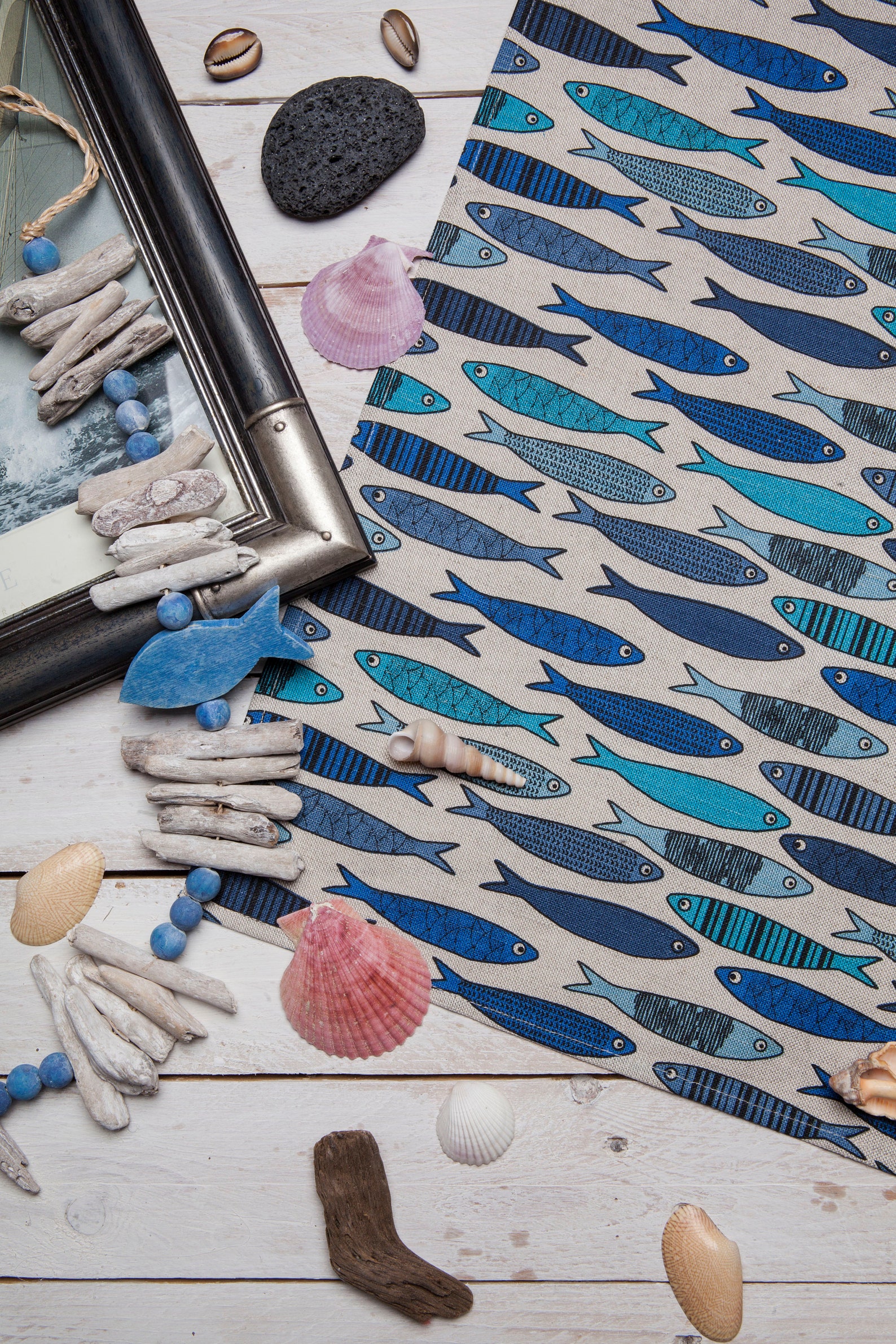 Linen/cotton Kitchen Towels Fish Tea Towels Woman Gift Fish - Etsy