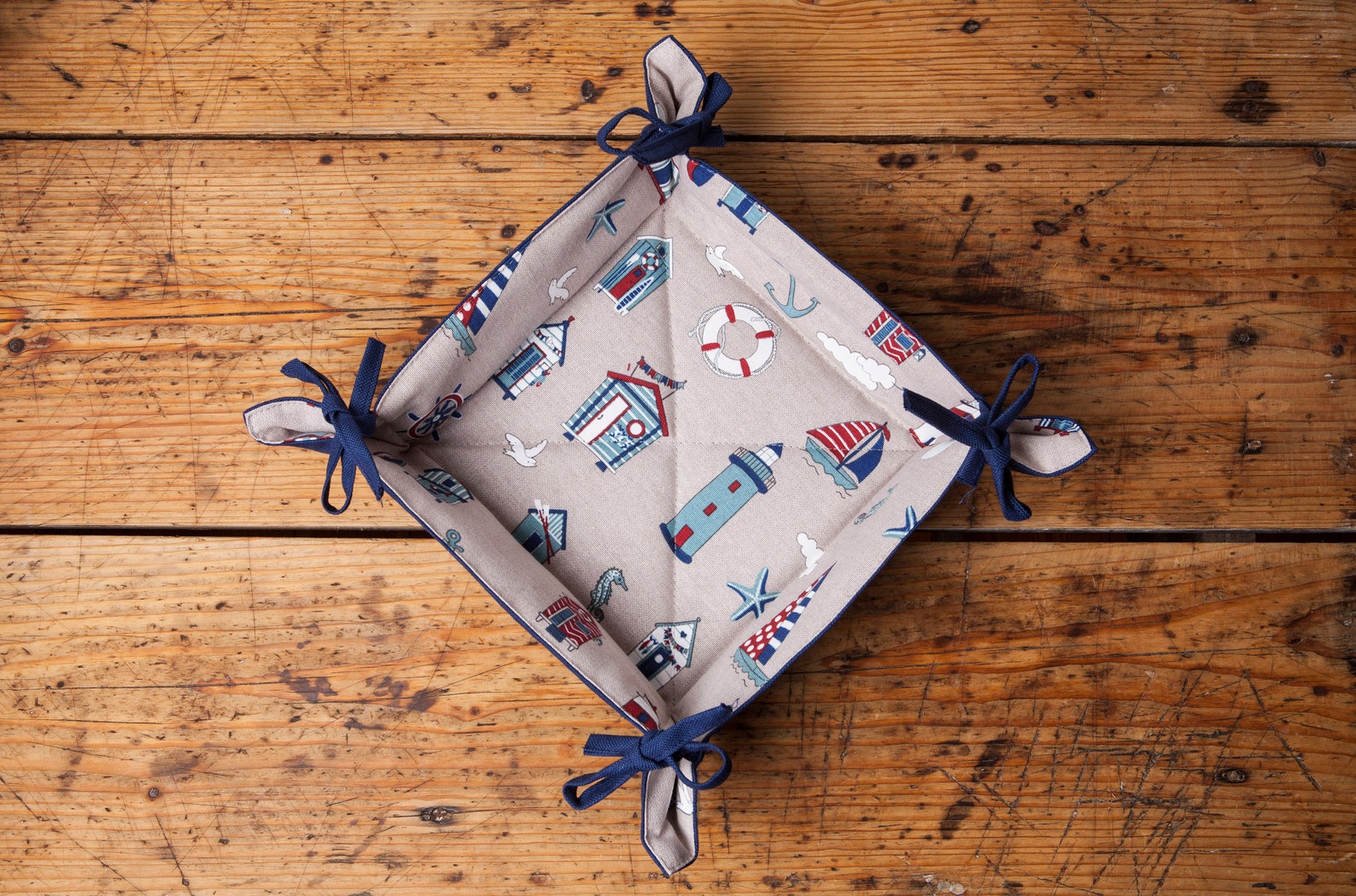 Linen Basket With a Lighthouse Design, Sea,ocean Lovers, Organic Food ...