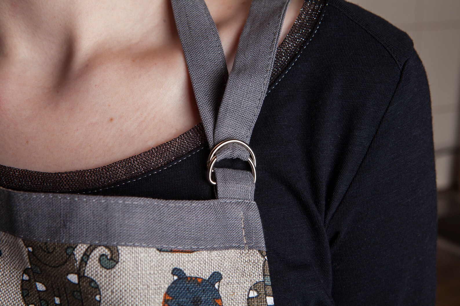 Linen Apron, Cats Design, Gift for Cats Lovers, Christmas Gift, - Etsy