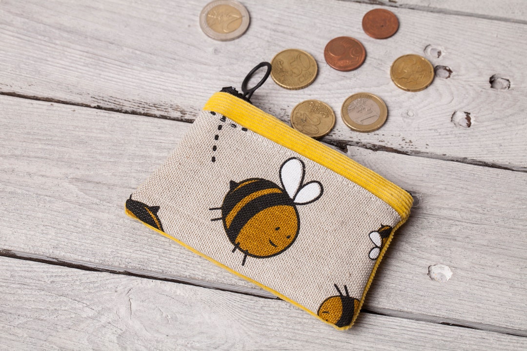 Etui Mini Bag, Bees Design, Mini Purse, Card Bag, Little Zipper Pouch ...