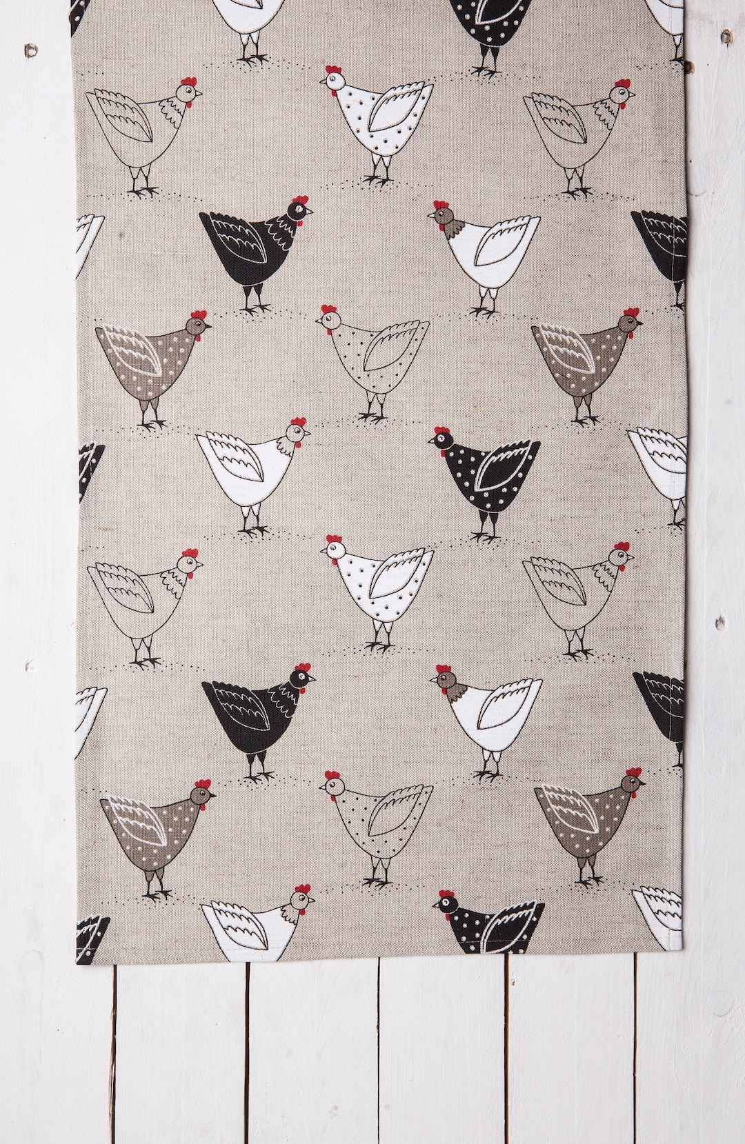 Table Runner, Hen (chicken) Design, Table Decor, Housewarming Gift ...