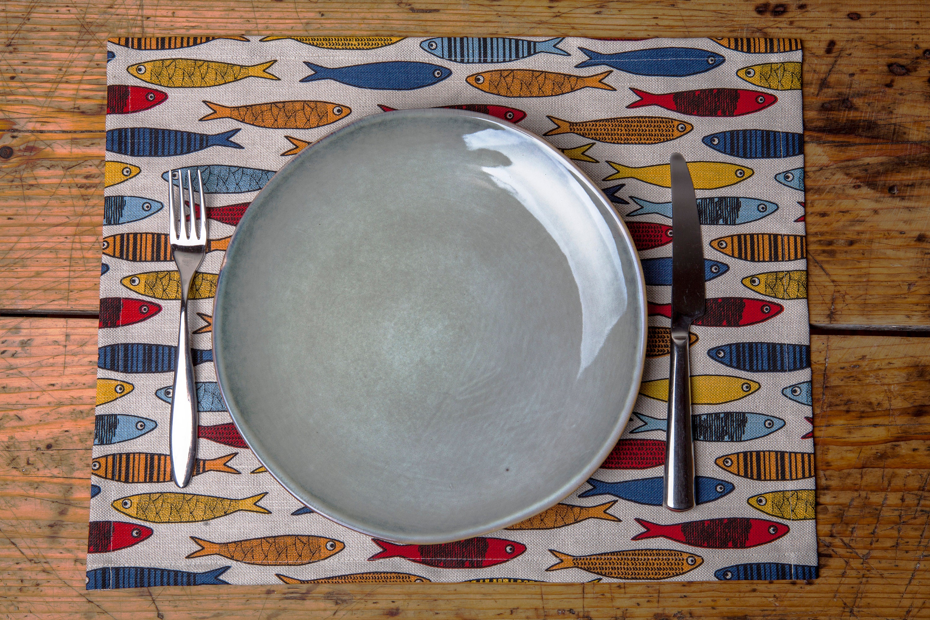 Placemat for Breakfast With a Colorful Fish Design, Sea, Ocean Design ...