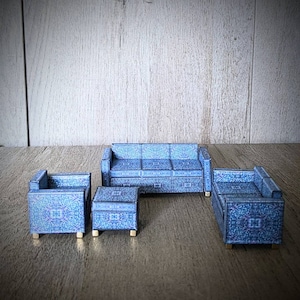 1 24 Scale Mini Sofa, Printable Paper Craft, Digital Files, Modern ...