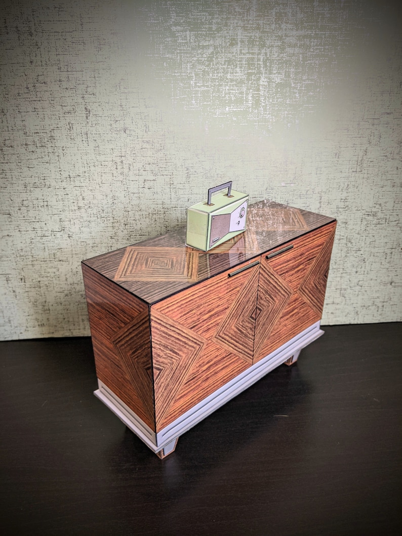 1:6 Scale Mid Century Modern Mini Cabinet Dollhouse | Etsy