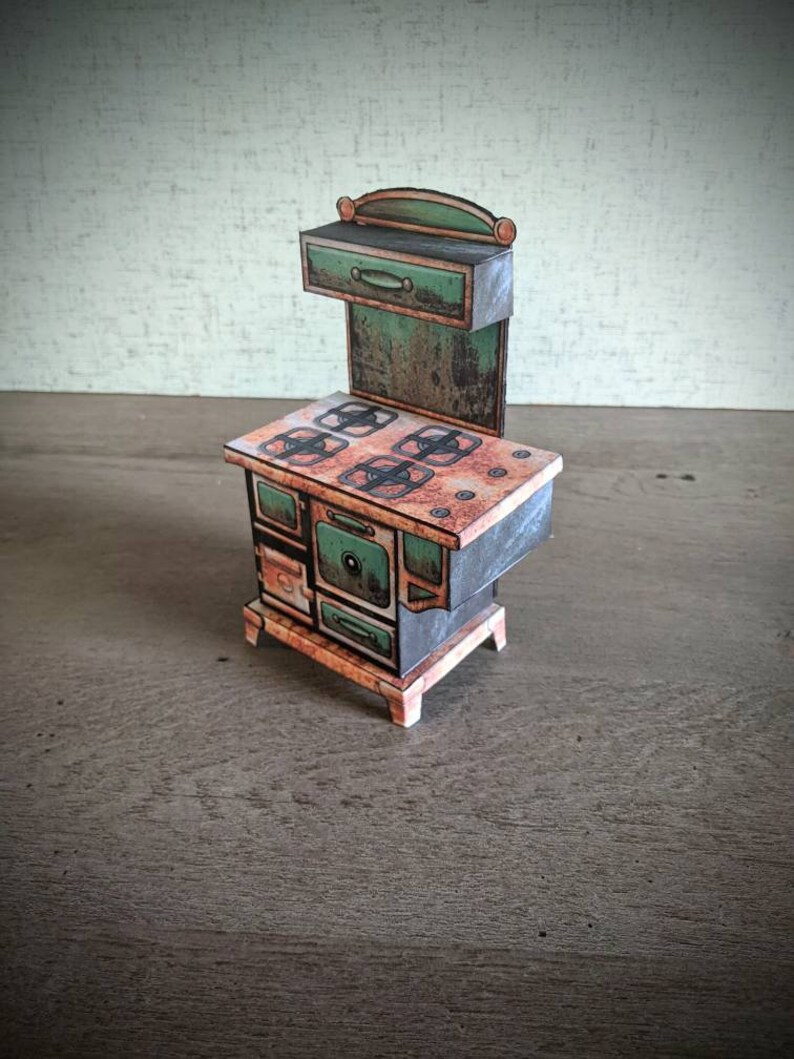 One Inch Scale Miniature Stove Haunted House Mini Printable - Etsy