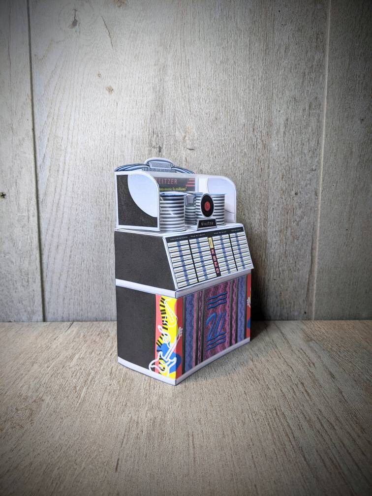 One Inch Scale Retro Jukebox Dollhouse Decor Printable - Etsy
