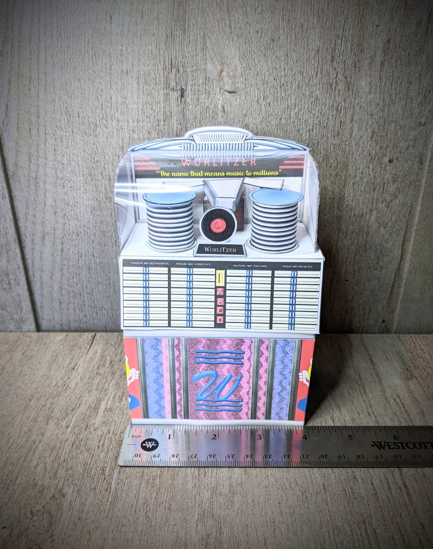 One Inch Scale Retro Jukebox Dollhouse Decor Printable - Etsy
