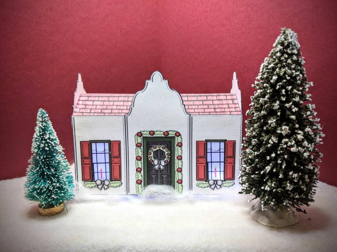 Christmas Village Kit Printable Houses Christmas Display | Etsy
