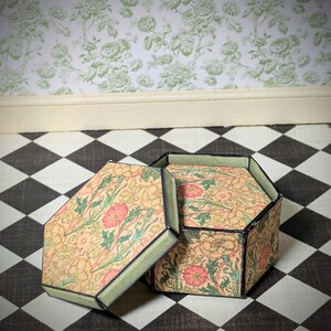 1:12 Scale Dollhouse Mini Hat Box Set Printable Paper Kit (digital ...