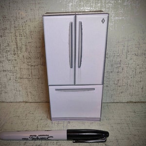 One Inch Scale, Miniature Fridge, Dollhouse Furniture, Printable Mini ...