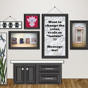 1:12 Scale, Kitchen Island, Mini Kitchen Cabinet, Dollhouse Furniture ...