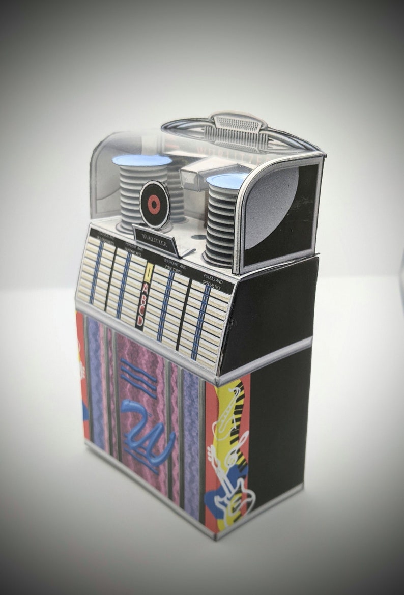 One Inch Scale Retro Jukebox Dollhouse Decor Printable - Etsy