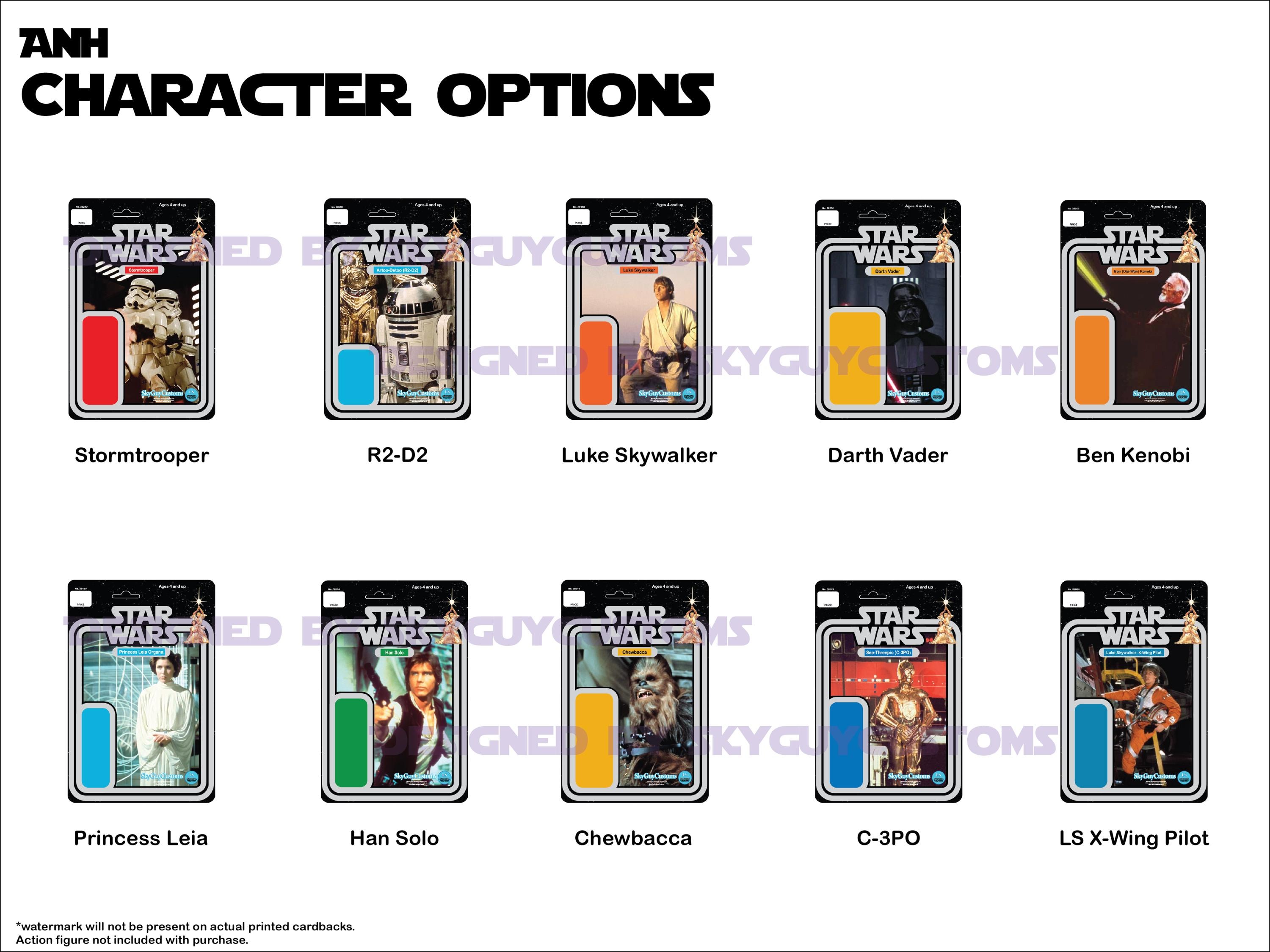 Cardback Kits for Mini Action Figures | Star Wars Inspired Collectible ...