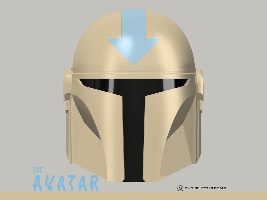 The Avatar Custom Mandalorian Helmet 3D Printable STL File - Etsy