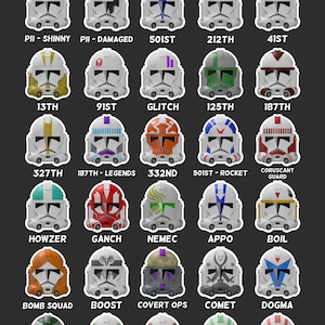 Star Wars Clone Trooper Stickers, Star Wars Stickers, Clone Wars - Etsy