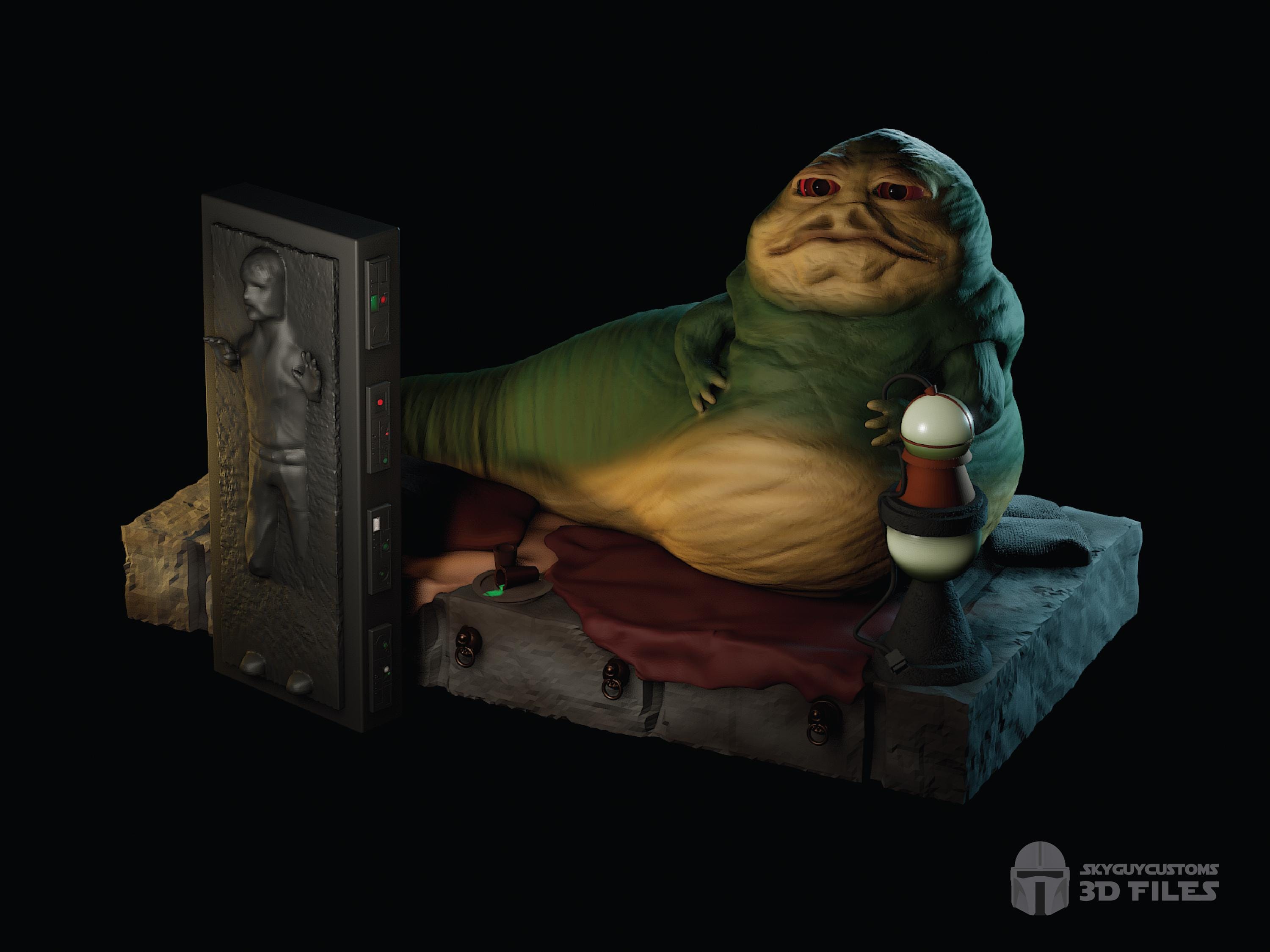 Mini Jabba & Han in Carbonite | 3D Print File | Star Wars Inspired ...