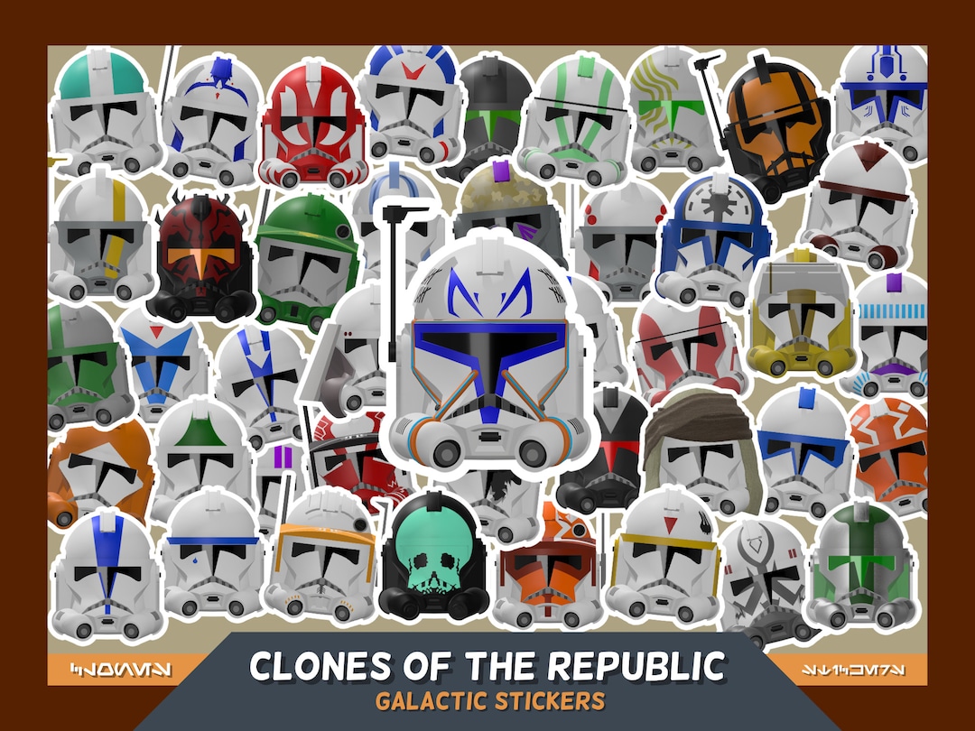 Star Wars Clone Trooper Stickers, Star Wars Stickers, Clone Wars - Etsy