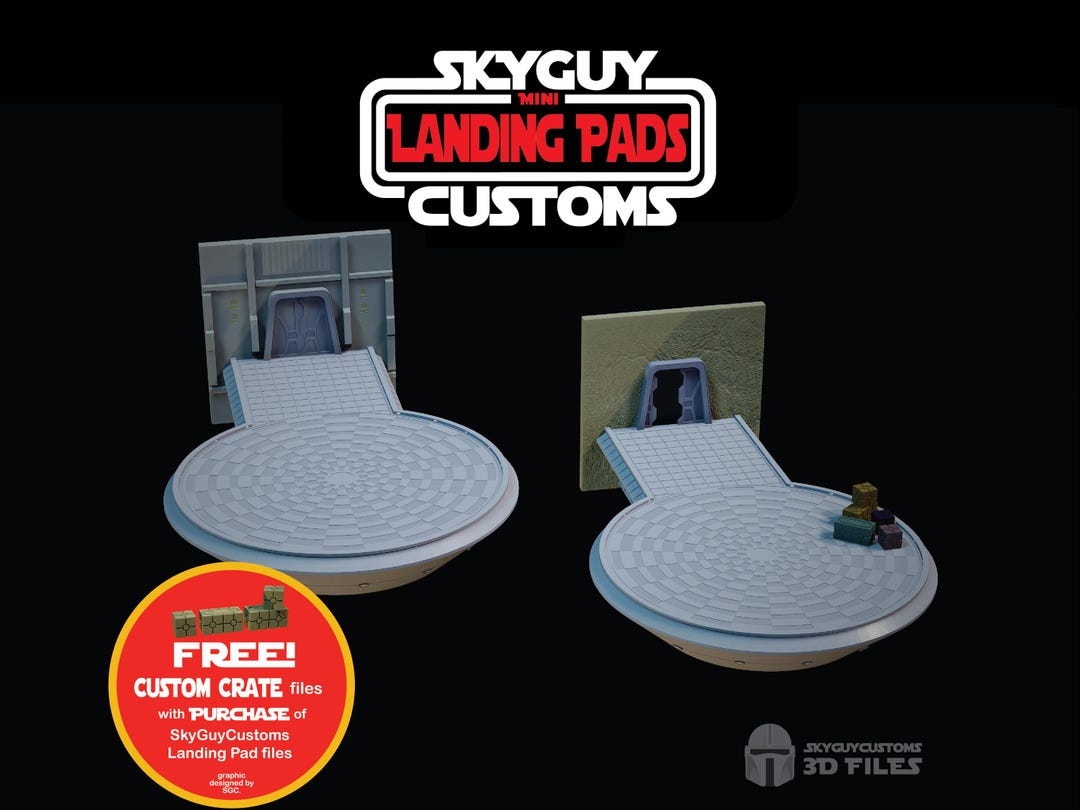 Mini Landing Pads | 3D Print File | Display Piece | Star Wars Inspired ...
