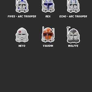 Star Wars Clone Trooper Stickers, Star Wars Stickers, Clone Wars - Etsy