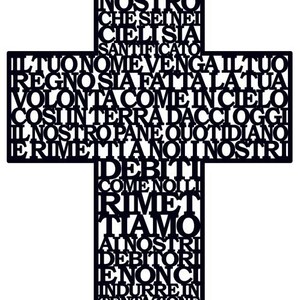 Our Father Cross in Italian Language Dxf Cdr Ai Svg Pdf - Etsy
