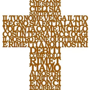 Our Father Cross in Italian Language Dxf Cdr Ai Svg Pdf - Etsy