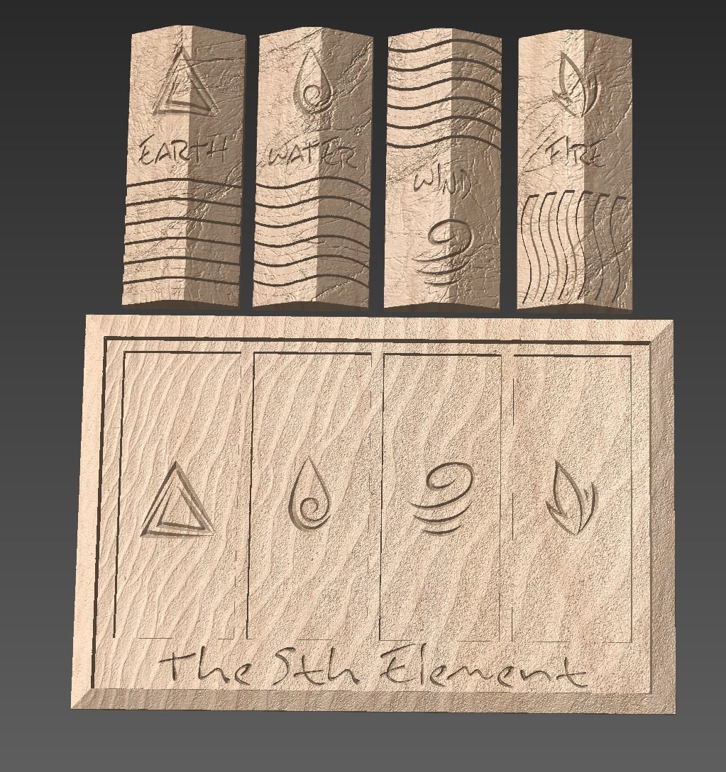 The 5th Element on Stone - CNC File for Carving, 3D STL, 5th Element - Etsy