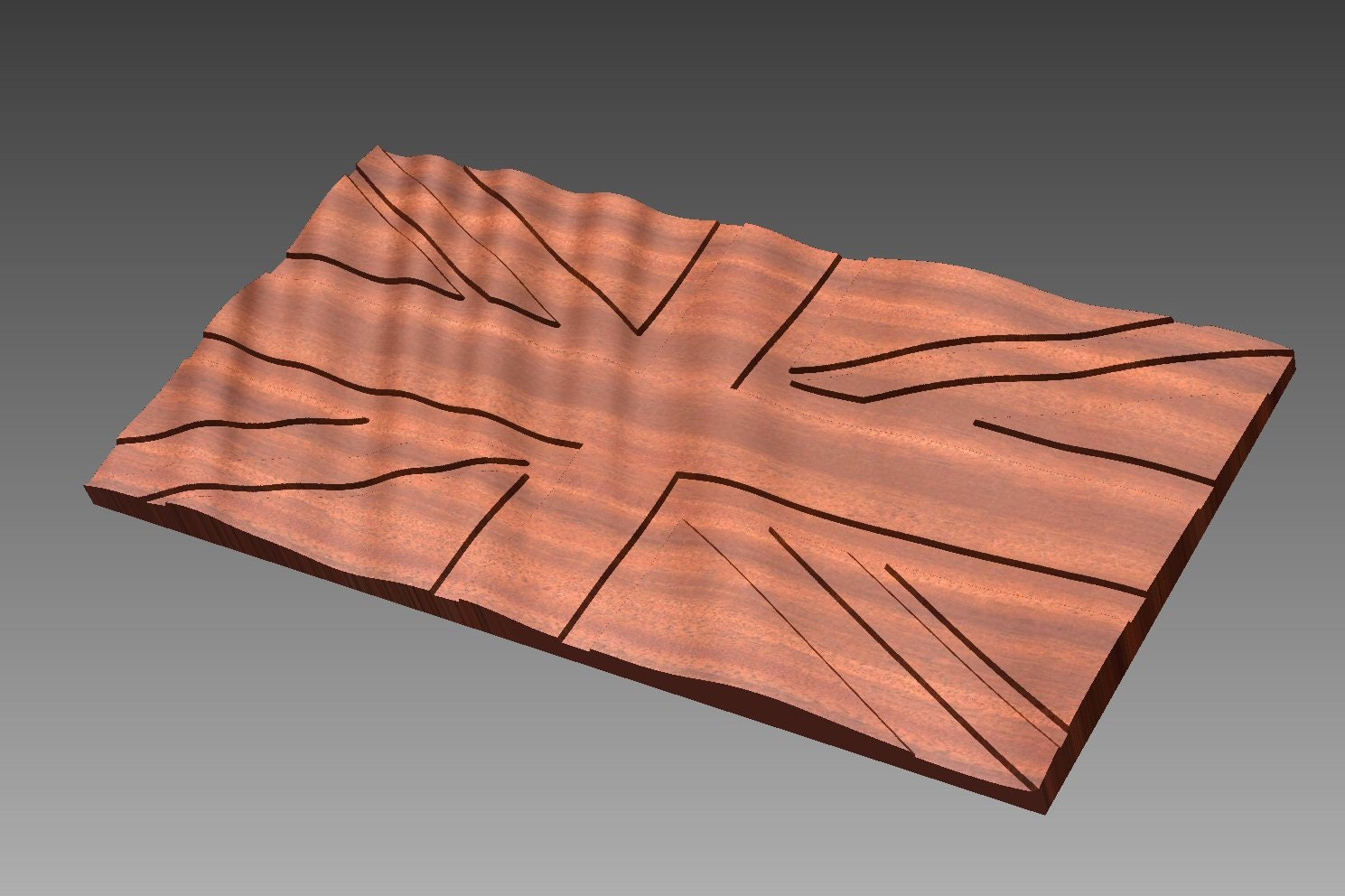 UK Wavy Modern Flag CNC File Flag , 3D STL Wavy Flag Model - Etsy