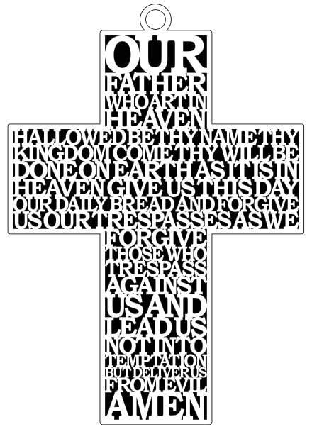 Our Father Cross in English - Etsy